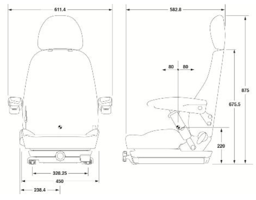 KAB Sentinel Mechanical Seat. KAB Seating UK